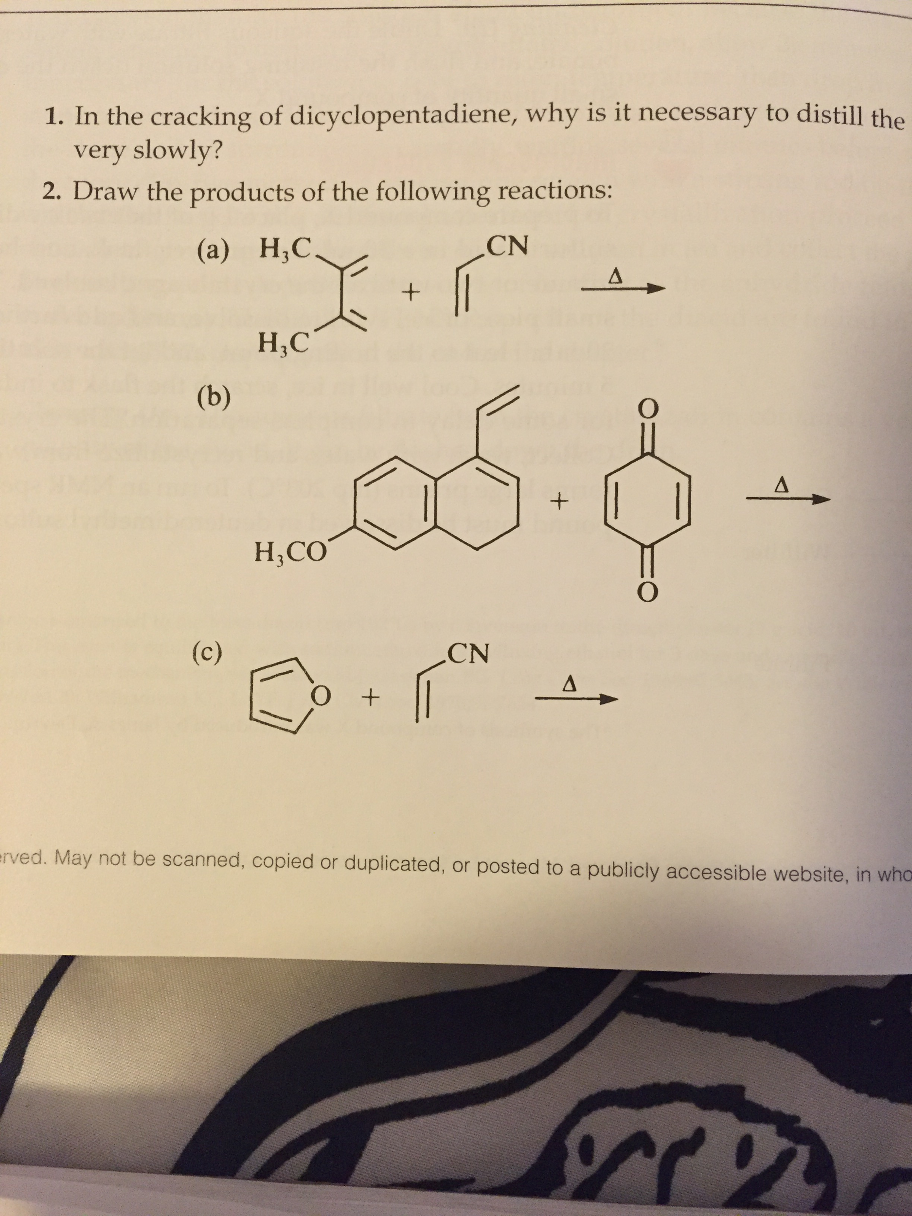 Solved In the cracking of dicyclopentadiene, why is it | Chegg.com