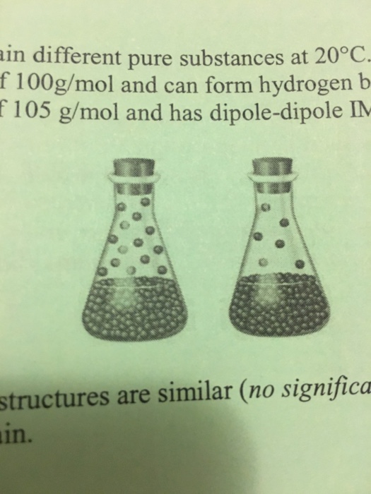 Solved Consider two flasks that contain different pure | Chegg.com