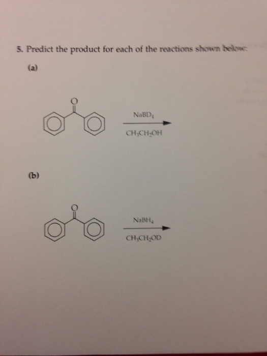 Solved Predict the product for each of the reactions shown | Chegg.com