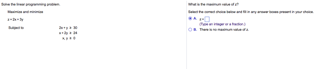 Solved Solve the linear programming problem. What is the | Chegg.com