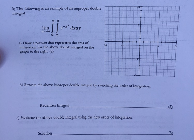 Solved 3) The following is an example of an improper double | Chegg.com