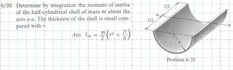 Solved Determine by integration the moment of inertia of the | Chegg.com