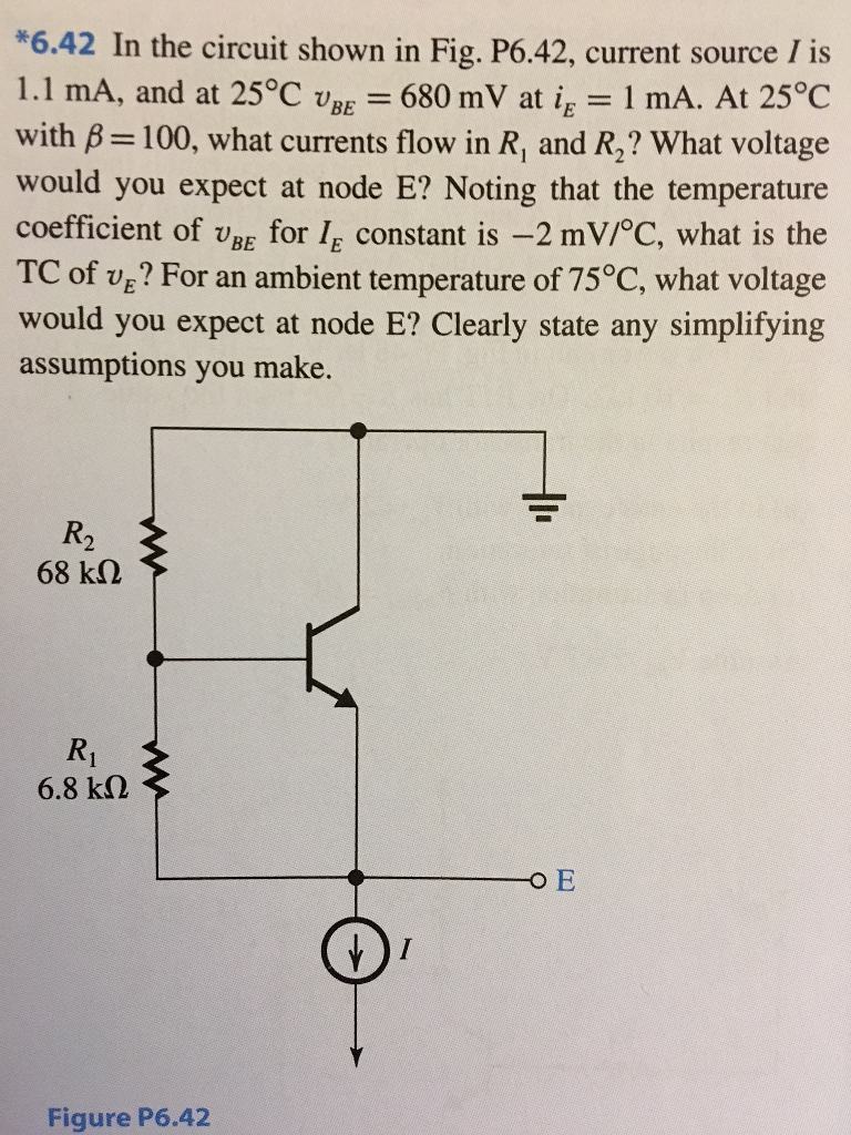 Solved *6.42 In the circuit shown in Fig. P6.42, current | Chegg.com