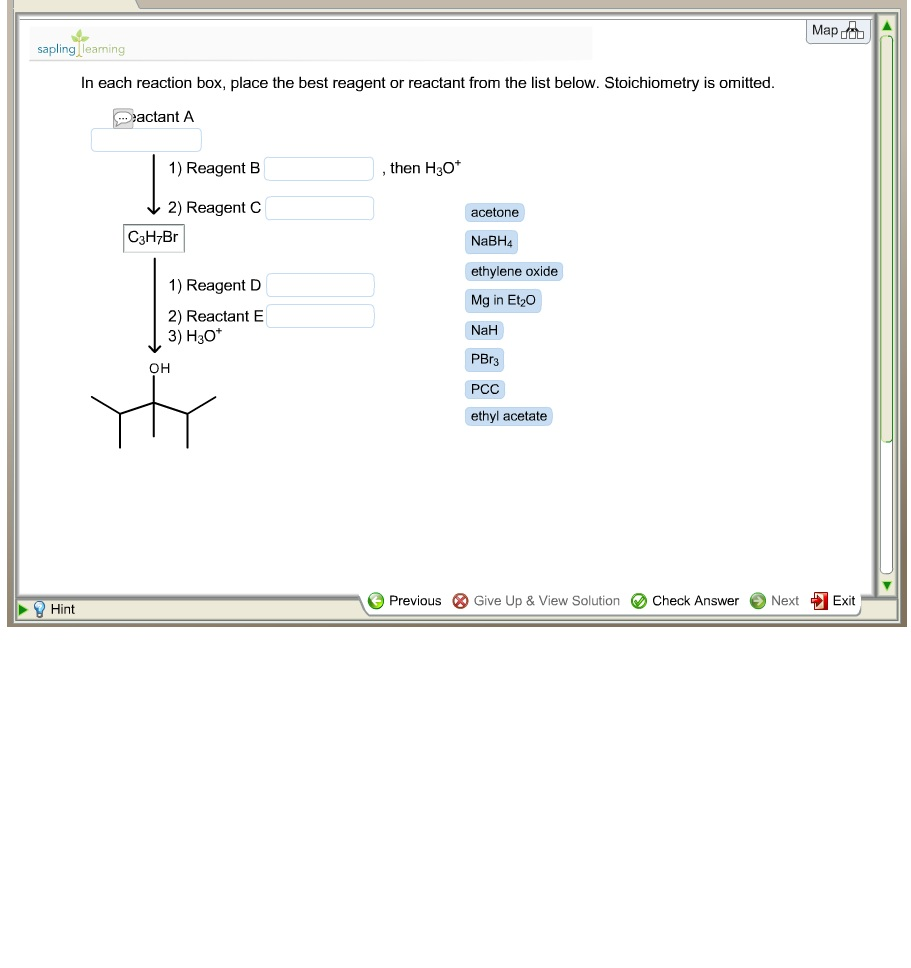 Solved In each reaction box place the best reagent and | Chegg.com