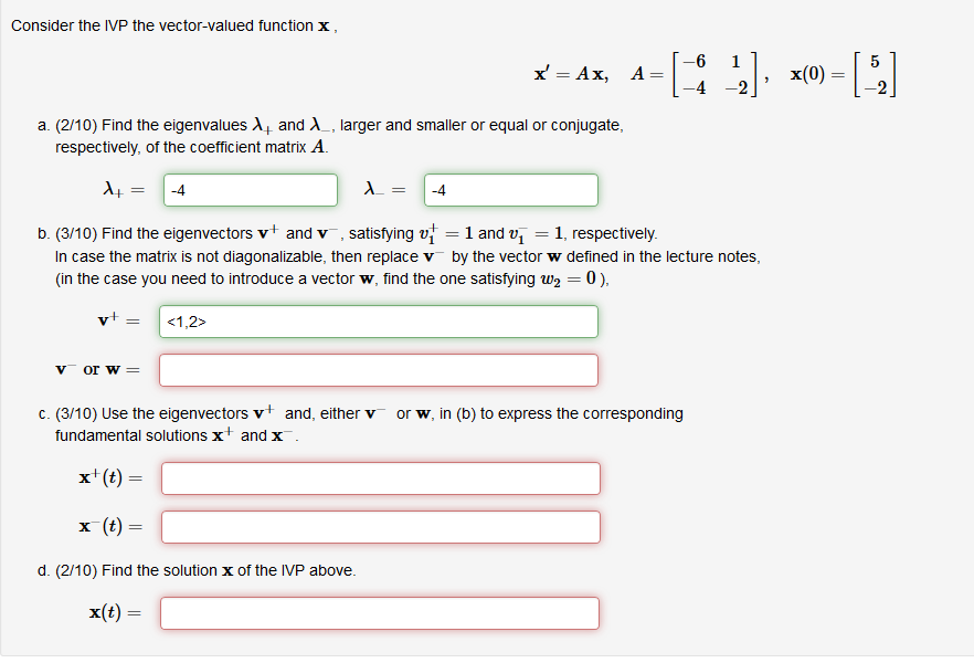 Solved Consider the IVP the vector-valued function x. x' = | Chegg.com