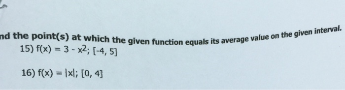 Solved Find the point(s) at which the given function equals | Chegg.com