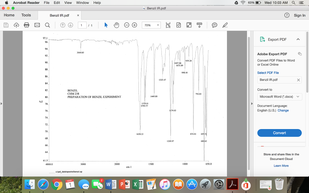 Solved Acrobat Reader File Edit View Window Help Benzil | Chegg.com