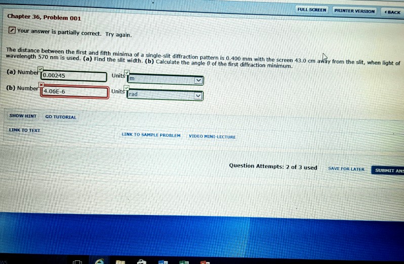 Solved FULL SCREEN PRINTER VERSION BACK Chapter 36, Problem | Chegg.com