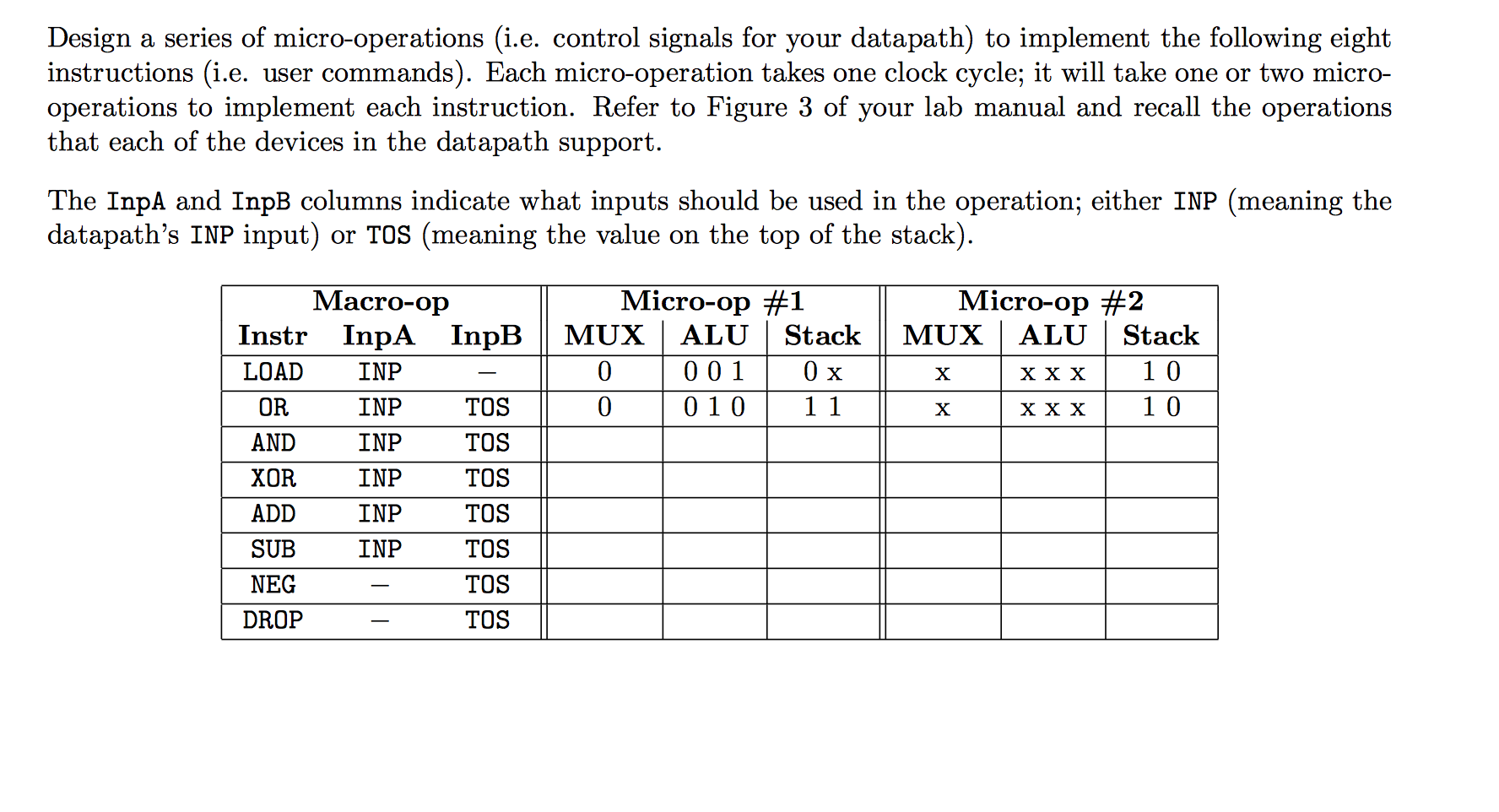 Design a series of micro-operations (i.e. control | Chegg.com