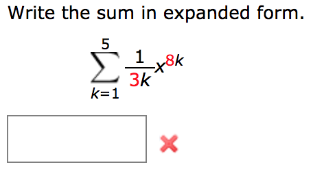 Solved Write the sum in expanded form 5 18k 3k | Chegg.com