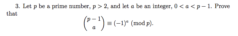 Solved 3. Let p be a prime number, p > 2, and let a be an | Chegg.com