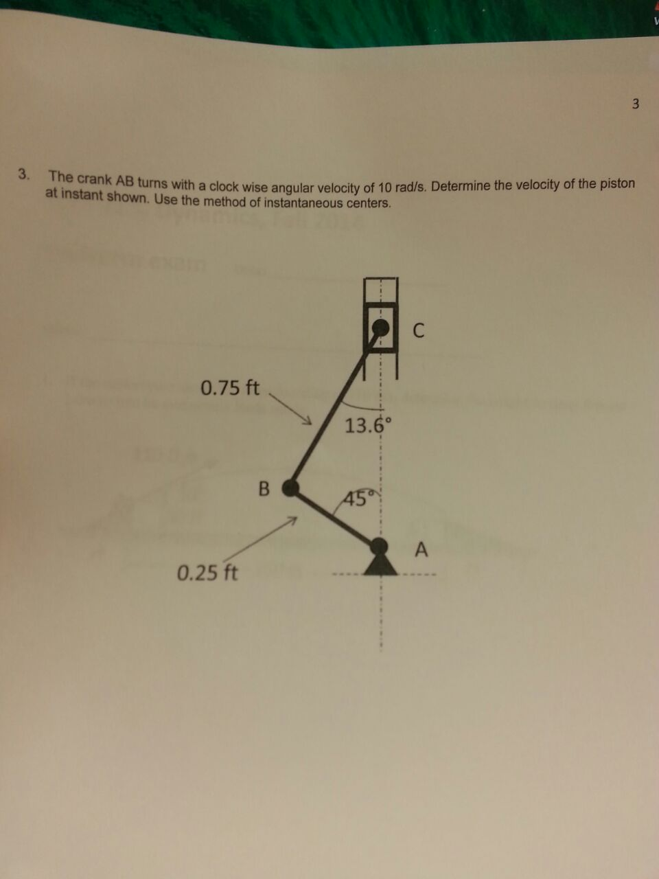 Solved The Crank AB Turns With A Clock Wise Angular Velocity Chegg solved-the-crank-ab-turns-with-a-clock-wise-angular-velocity-chegg
