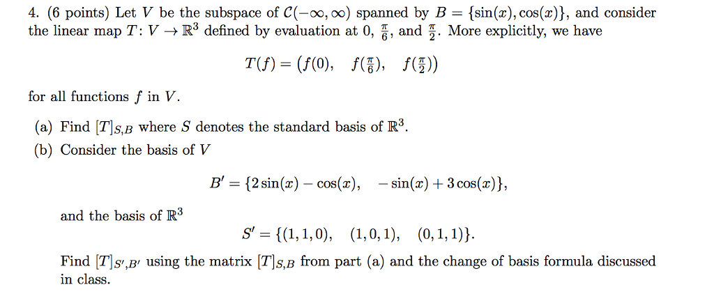 Solved Let V be the subspace of c(-infinity, infinity) | Chegg.com