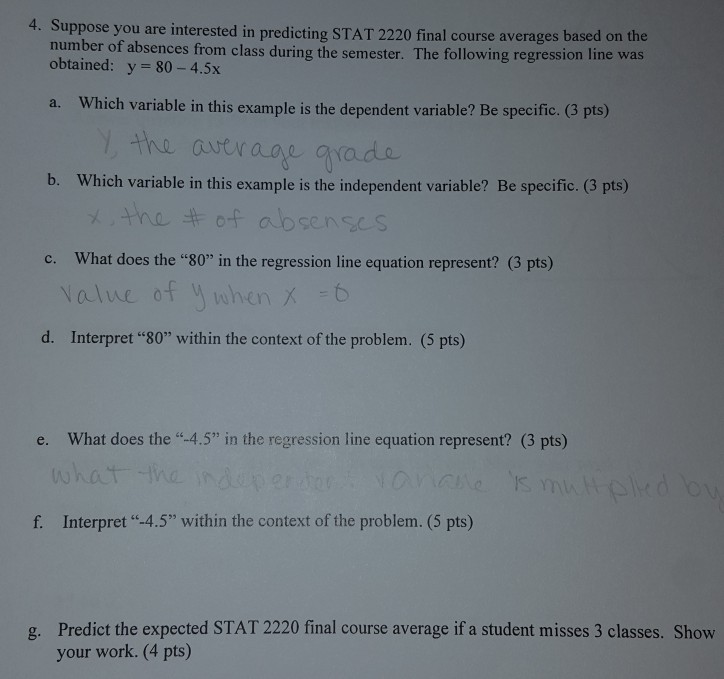 Solved 4. Suppose you are interested in predicting STAT 2220 | Chegg.com