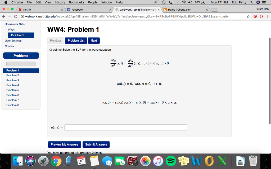 Solved Chrome File Edit View History Bookmarks People Window | Chegg.com