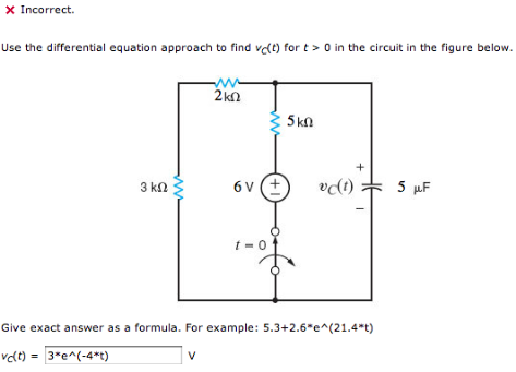 Solved Use the differential equation approach to find vC(t) | Chegg.com