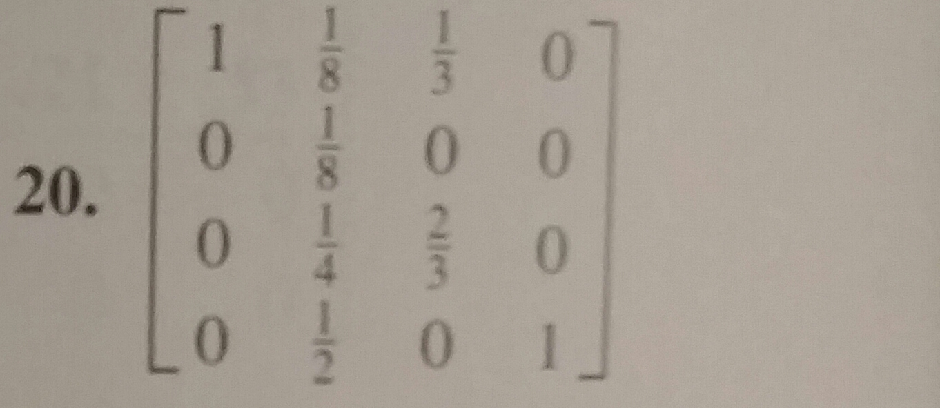 Solved Copute The Steady State Matrix Of Each