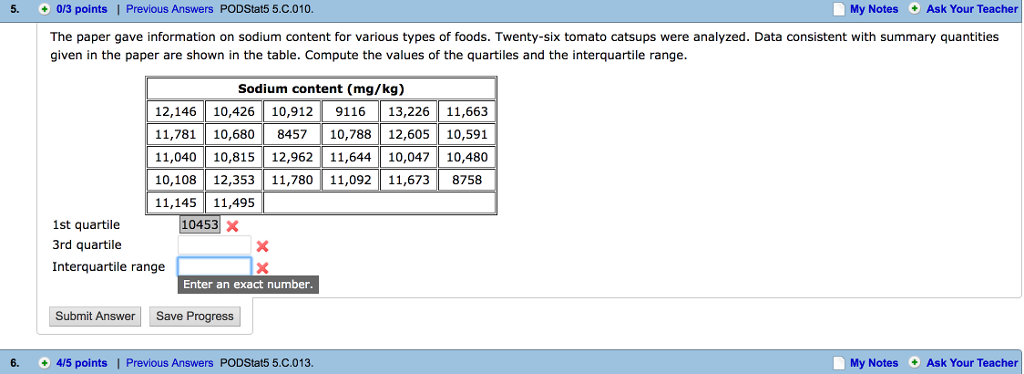Solved 1. The paper gave information on sodium content for | Chegg.com
