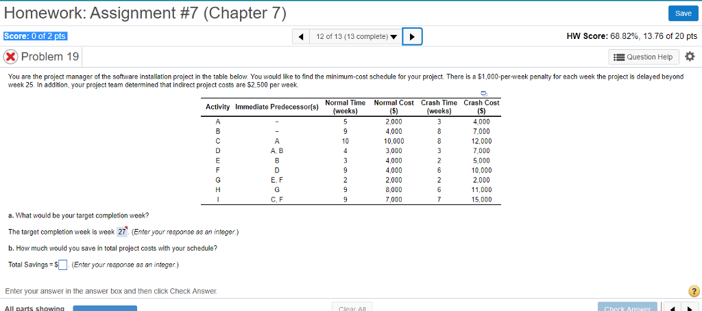 Solved Homework: Assignment #7 (Chapter 7) 12 of 13 (13 | Chegg.com