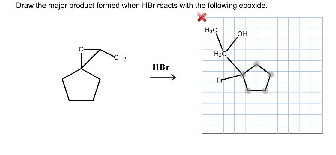 Solved Draw the major product formed when HBr reacts with | Chegg.com
