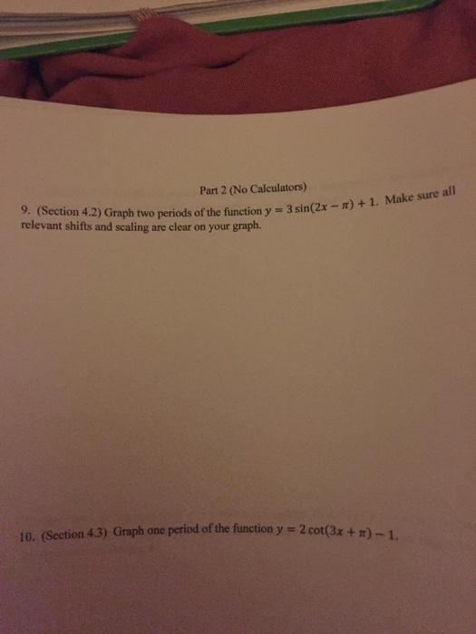 Solved Graph two periods of the function y = 3 sin(2x - pi) | Chegg.com