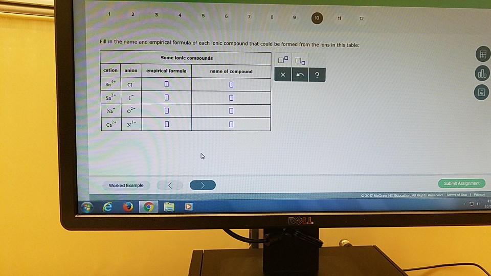 Solved 10 Fill n the name and empirical formula of each | Chegg.com