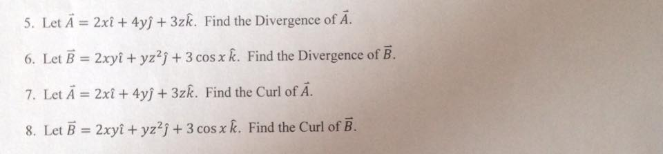 Solved Gradient, Divergence, and Curl | Chegg.com