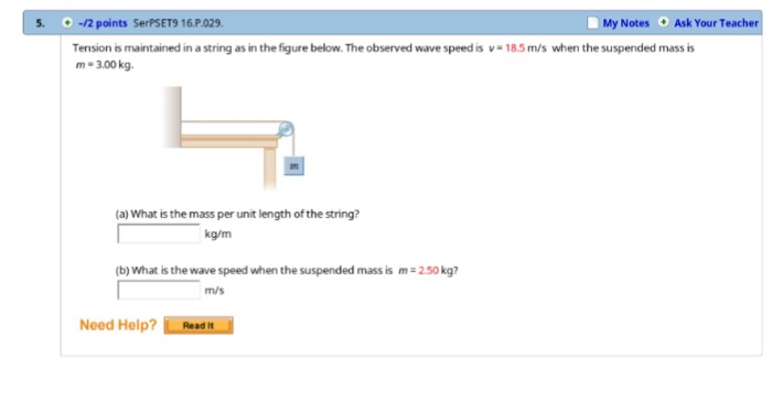 Solved Tension is maintained in a string as in the figure | Chegg.com