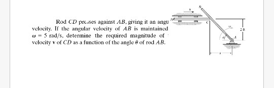 Solved Rod Cd Presses Against Ab Giving It An Angu