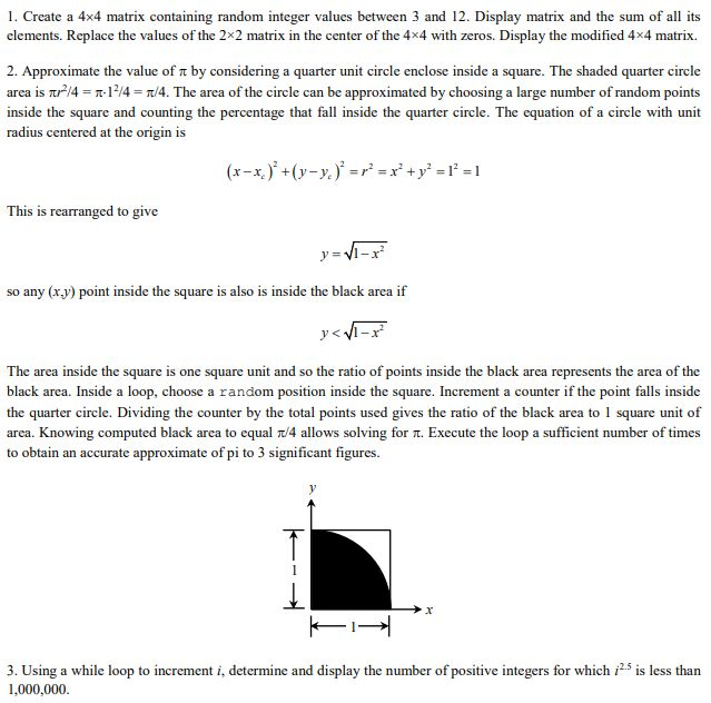 Programming Language: MATLAB 3. Using a while | Chegg.com