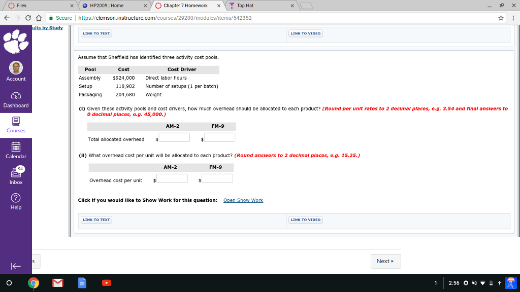 xyC》 Chapter 7 Homework Top Hat Secure | | Chegg.com