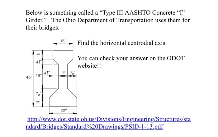 Solved Below is something called a "Type III AASHTO Concrete | Chegg.com