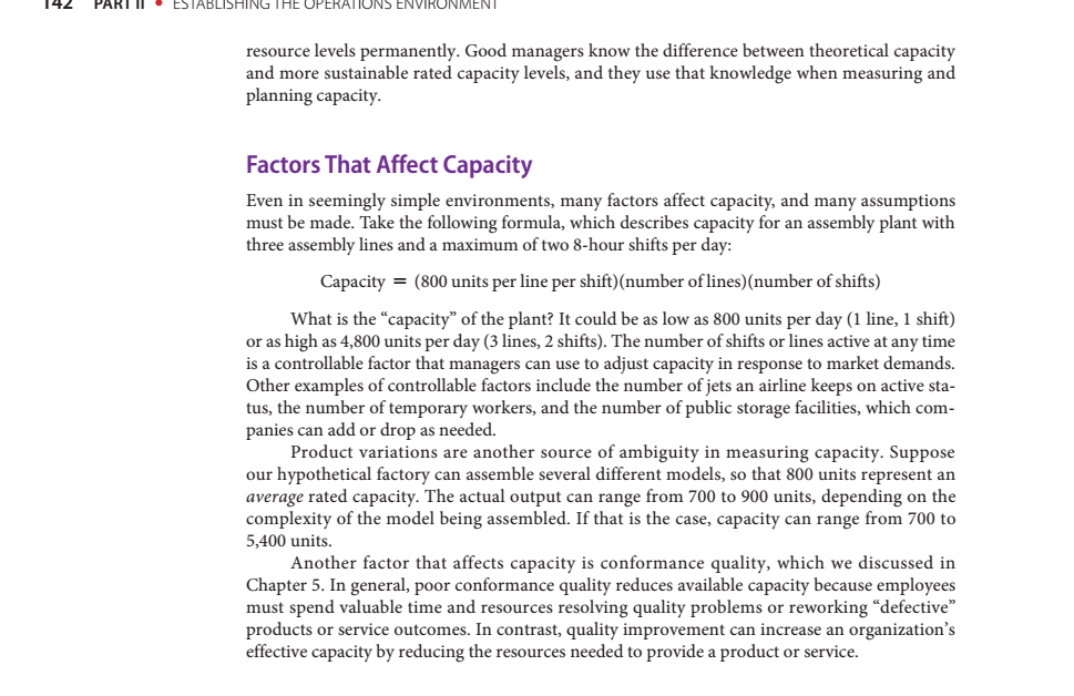 Solved METHODS OF EVALUATING CAPACITY ALTERNATIVES An | Chegg.com