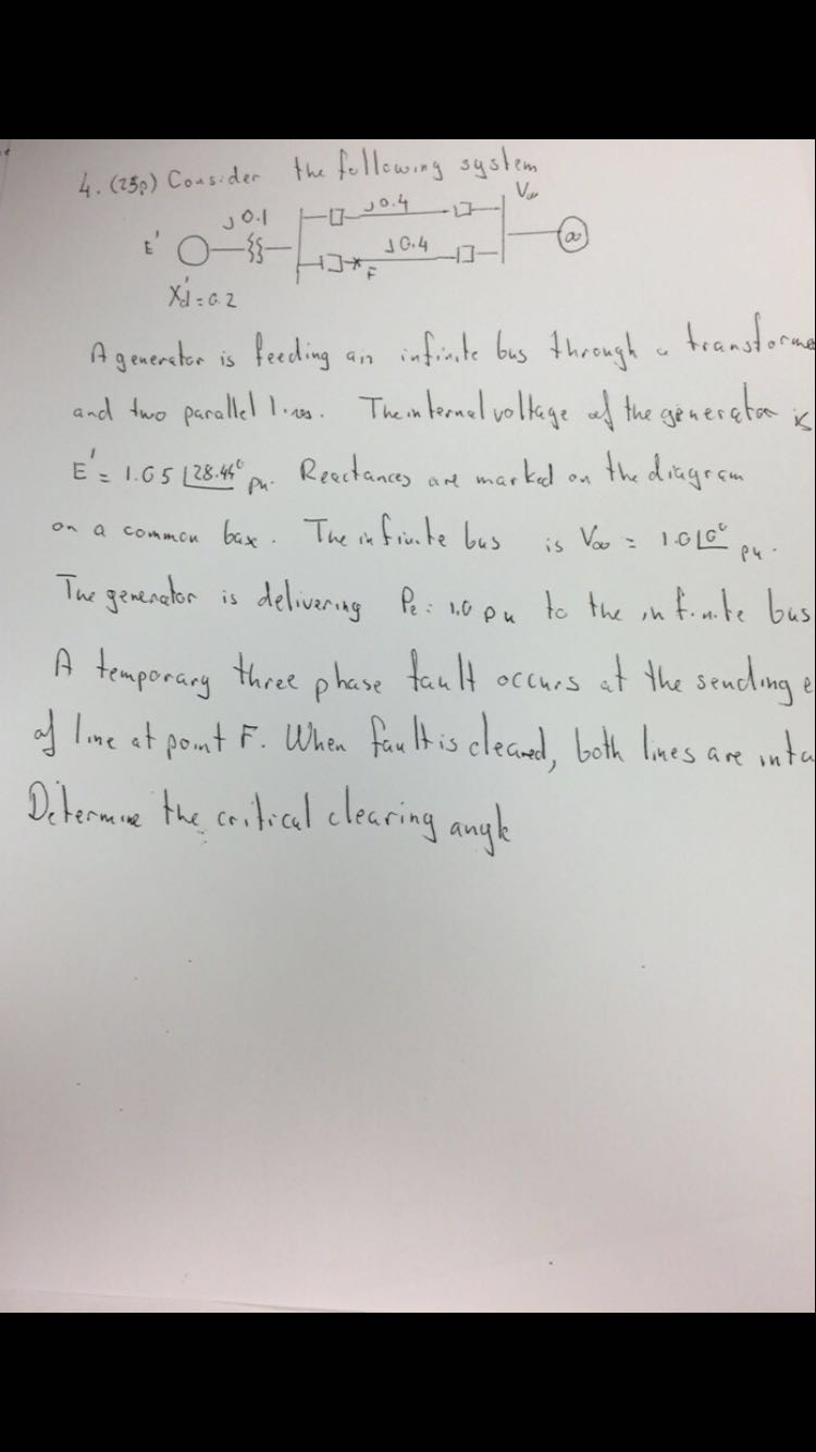 Solved Consider the following system. A generator is | Chegg.com