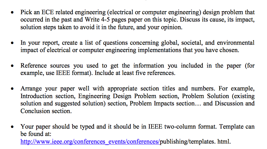 Pick an ECE related engineering (electrical or | Chegg.com