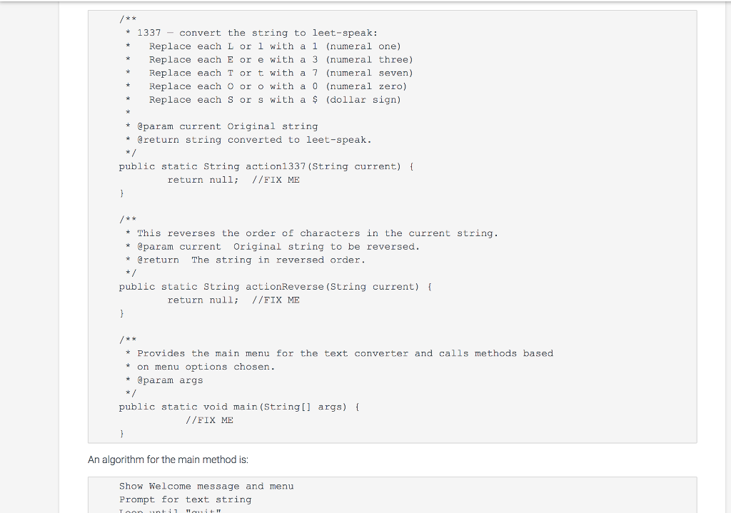 Solved Write This Program Using Eclipse Comment And Style 5345