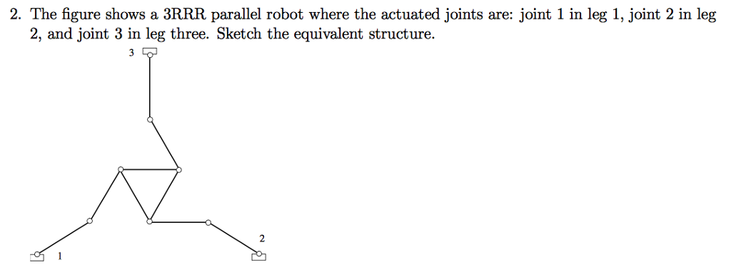 Solved The figure shows a 3RRR parallel robot where the | Chegg.com