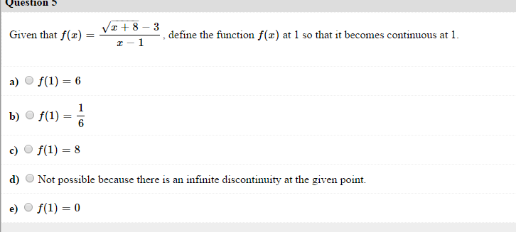 Solved Given that f(x) = square root x+8 ? 3/x-1 define the | Chegg.com