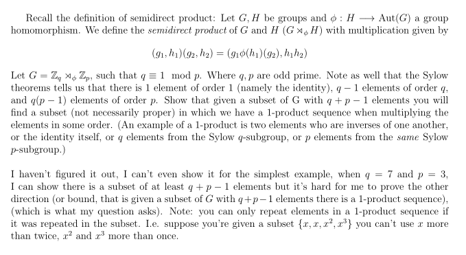 Recall the definition of semidirect product: Let G, H | Chegg.com