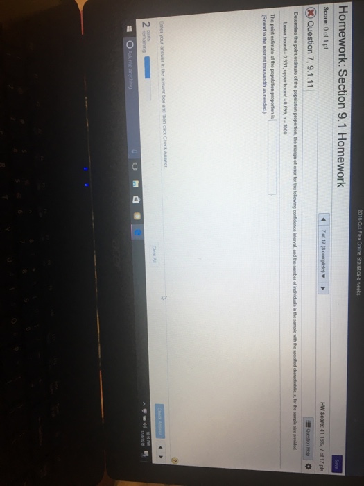 Solved Determine The Point Estimate Of The Population