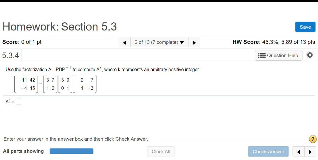 Solved Use The Factorization A Pdp 1 To Compute A K