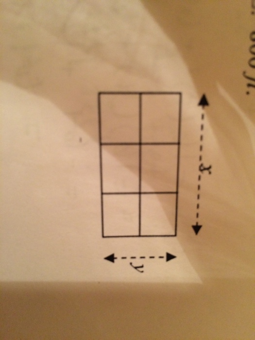 A large rectangle is divided up to make six equal | Chegg.com