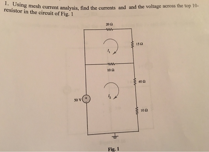 Solved Using mesh current analysis, find the currents and | Chegg.com