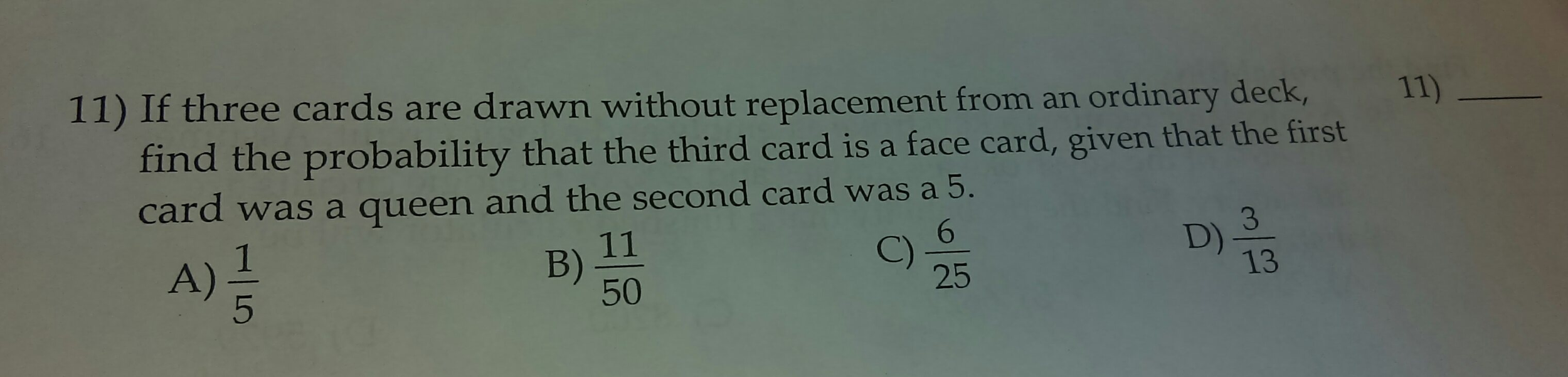 Solved If three cards are drawn without replacement from an | Chegg.com