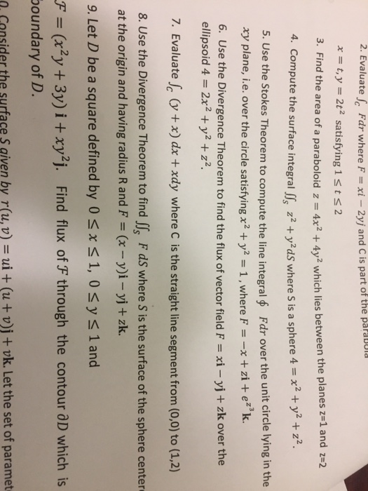 Solved Evaluate integral_C Fdr where F = xi - 2yj and C is | Chegg.com