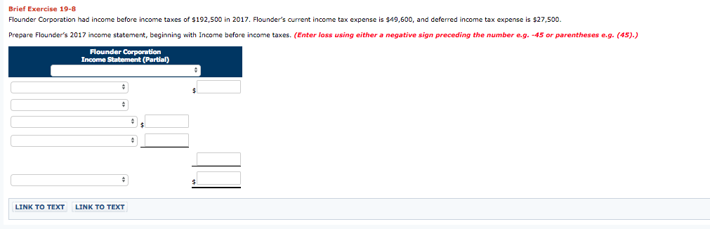 Solved Brief Exercise 19-8 Flounder Corporation had income | Chegg.com Solved Brief Exercise 19-8 Flounder Corporation had income | Chegg.com