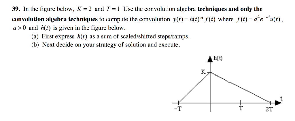 Solved In the figure below, K = 2 and T = 1 Use the | Chegg.com