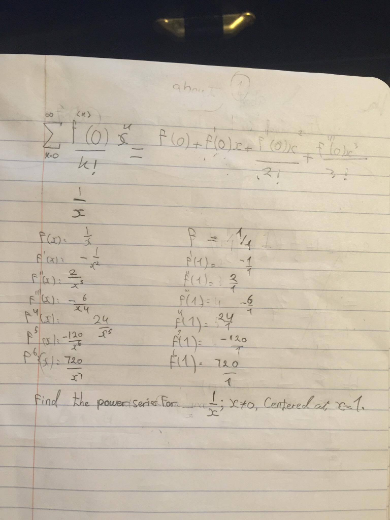 Solved Sigma^infinity_x = 0 f(0)/u! x^4 = f(0) + f'(0) x + | Chegg.com