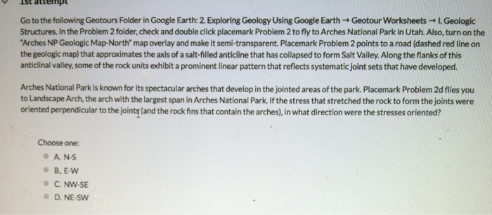 Go to the following Geotours Folder in Google Earth: | Chegg.com