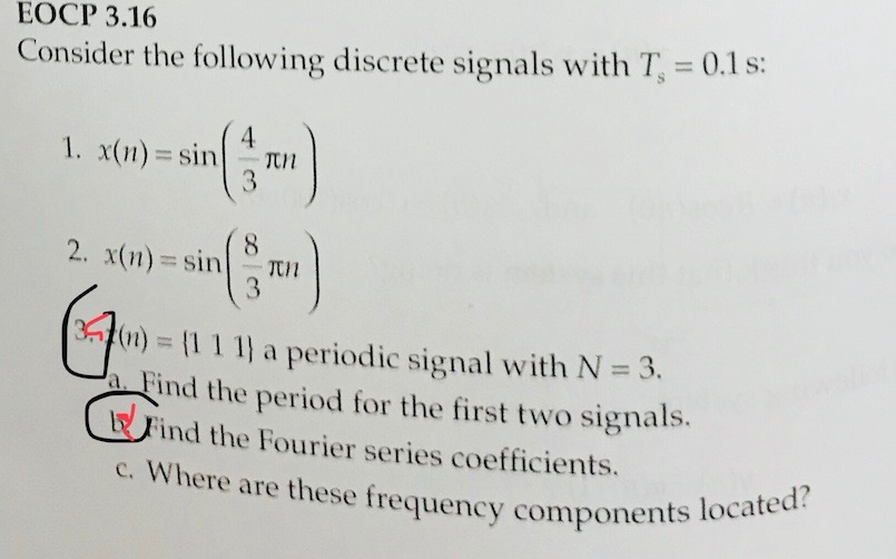 Solved EOCP 3.16 Consider the following discrete signals | Chegg.com
